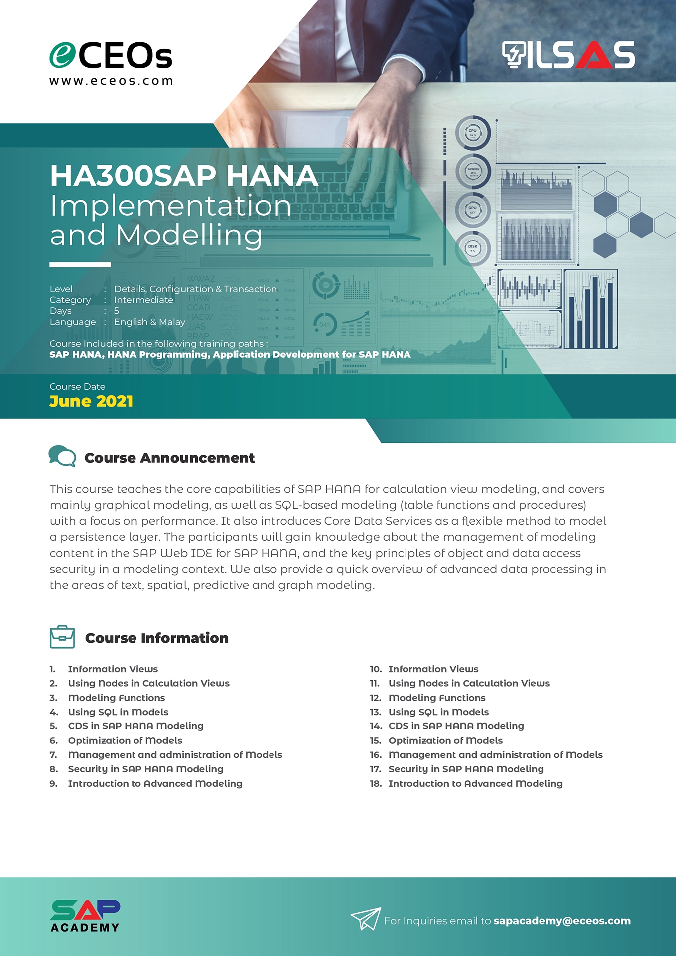 Project Management, SAP Events & Workshops – 2021 – eCEOs